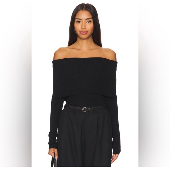 A.L.C. | Tops | Nwt Alc Alc Evelyn Merino Off Shoulder Top In Black Sz ...